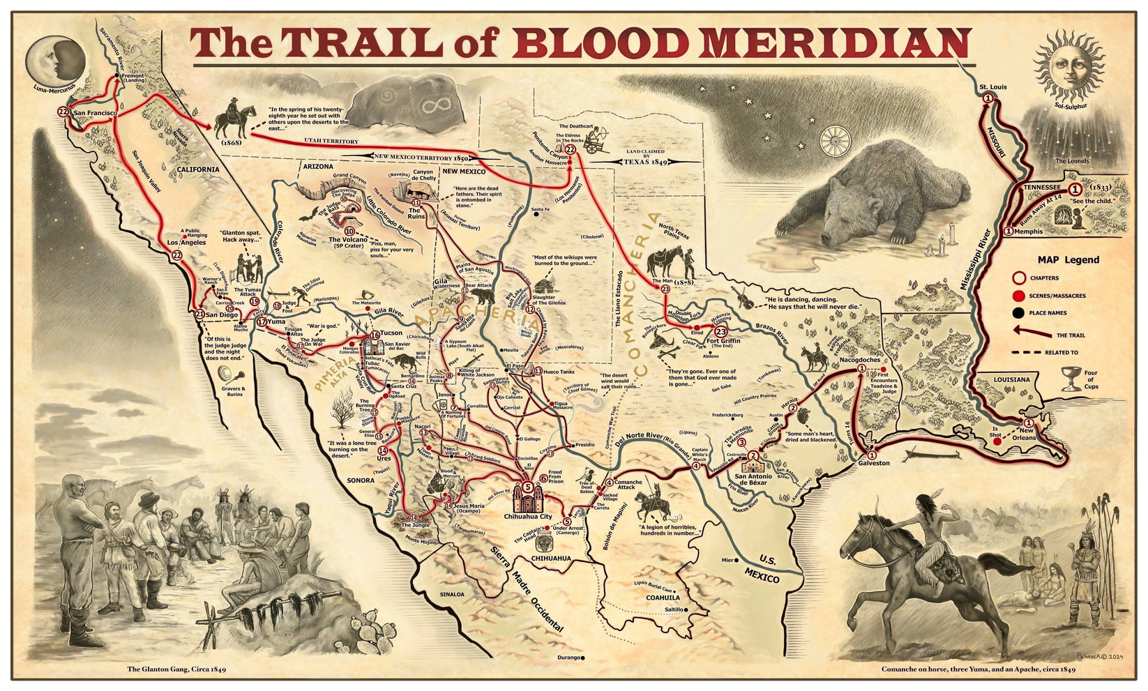 Blood Meridian Trail Map – Epic Trail Book Maps